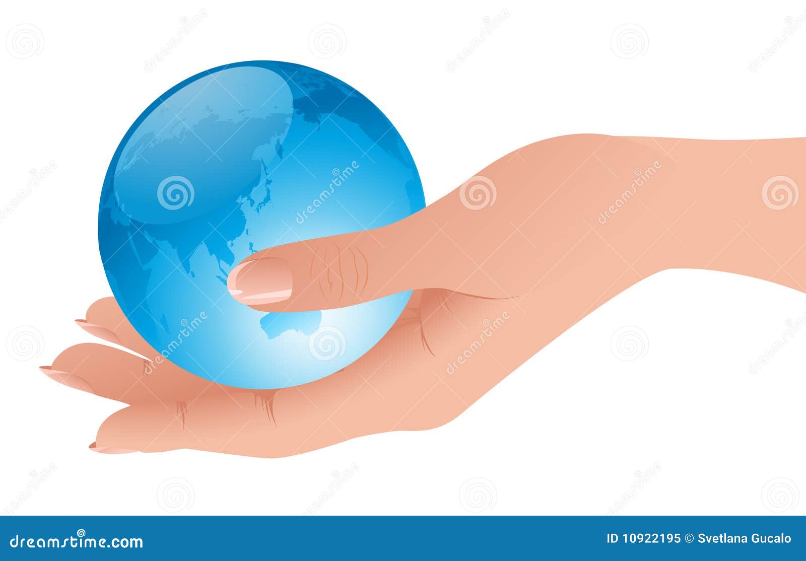 World in hand stock vector. Illustration of globe, human - 10922195