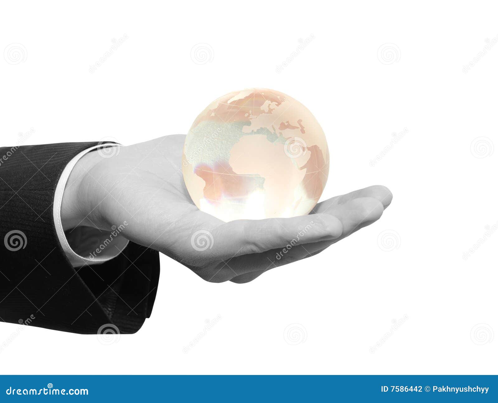 World in hand stock photo. Image of energy, business, communications ...