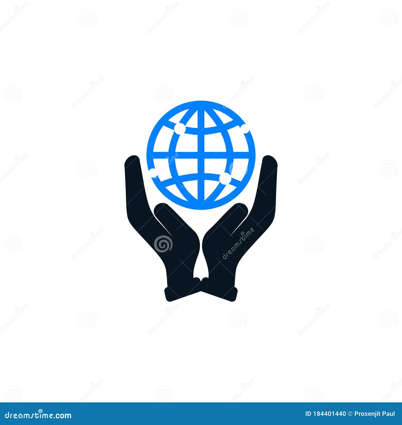 World, Hand, Globe on Hand Icon Stock Vector - Illustration of world ...