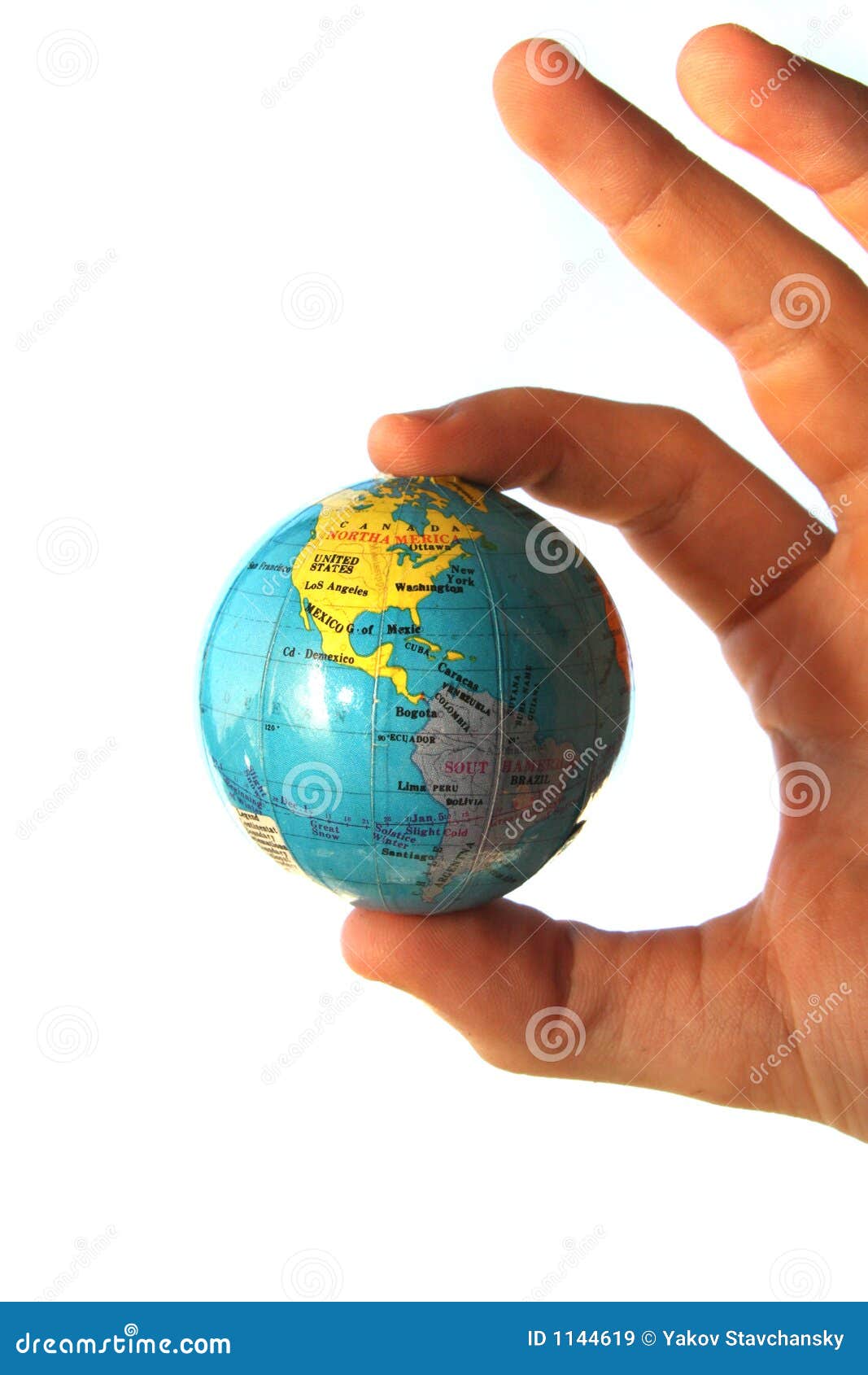 World in a Hand of the Person Stock Image - Image of simulation, effort ...