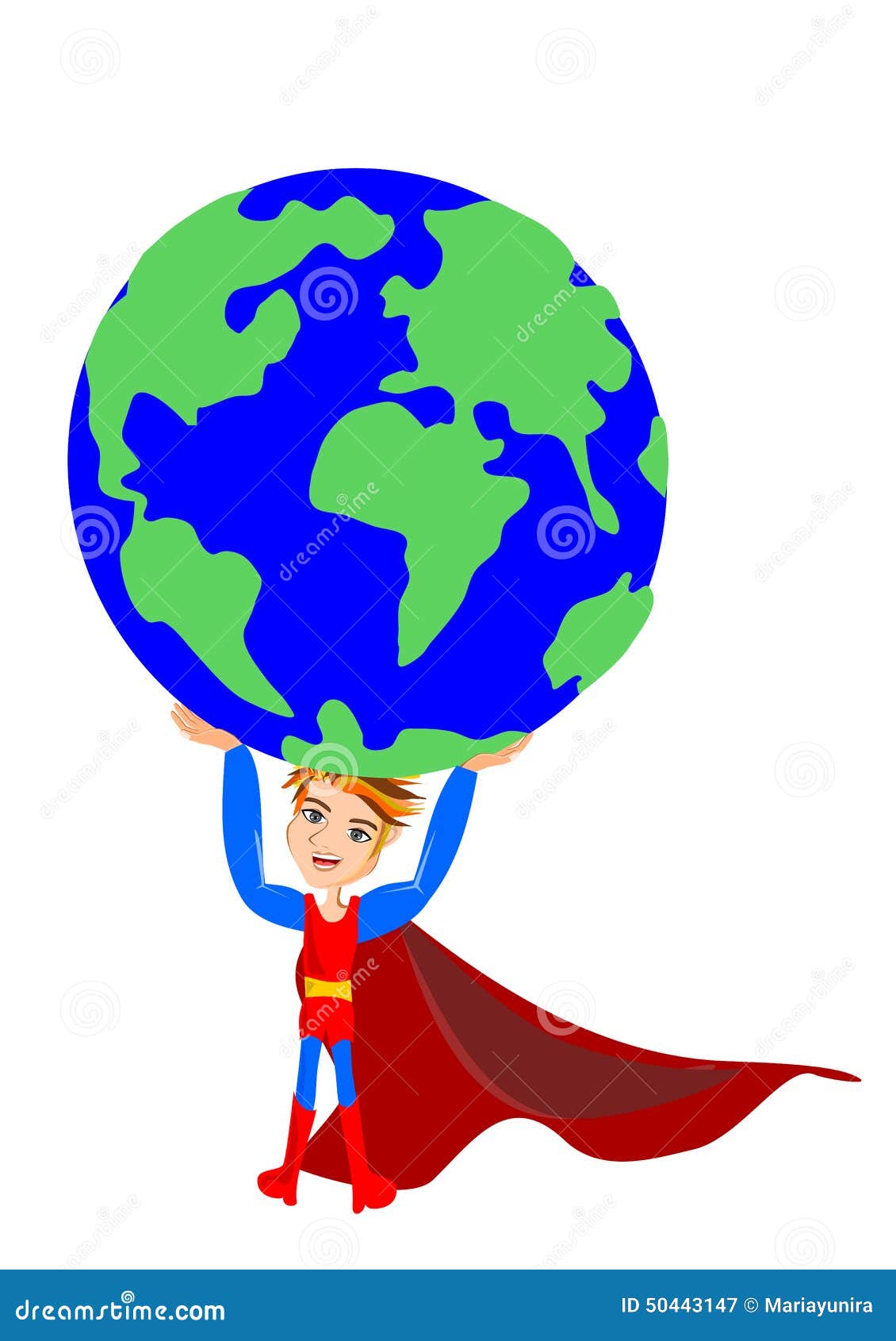 World in Hand Superhero Concept Stock Vector - Illustration of vector ...