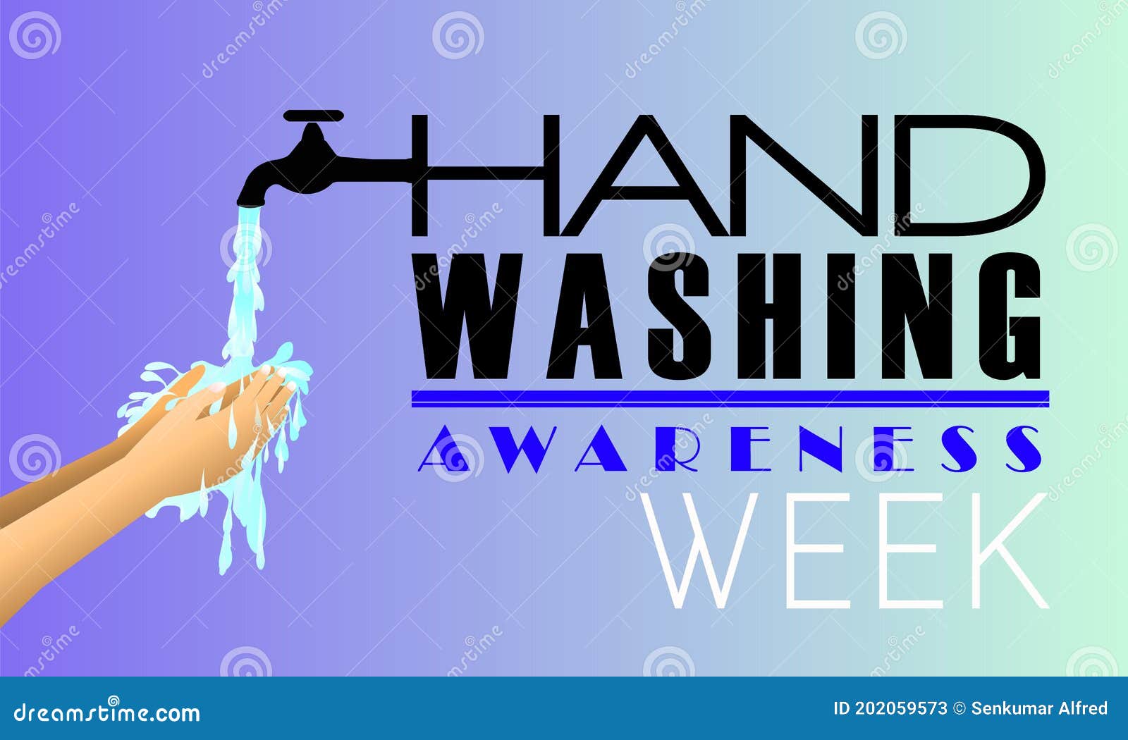 World Hand Washing Awareness Week Vector Banner Stock Vector ...