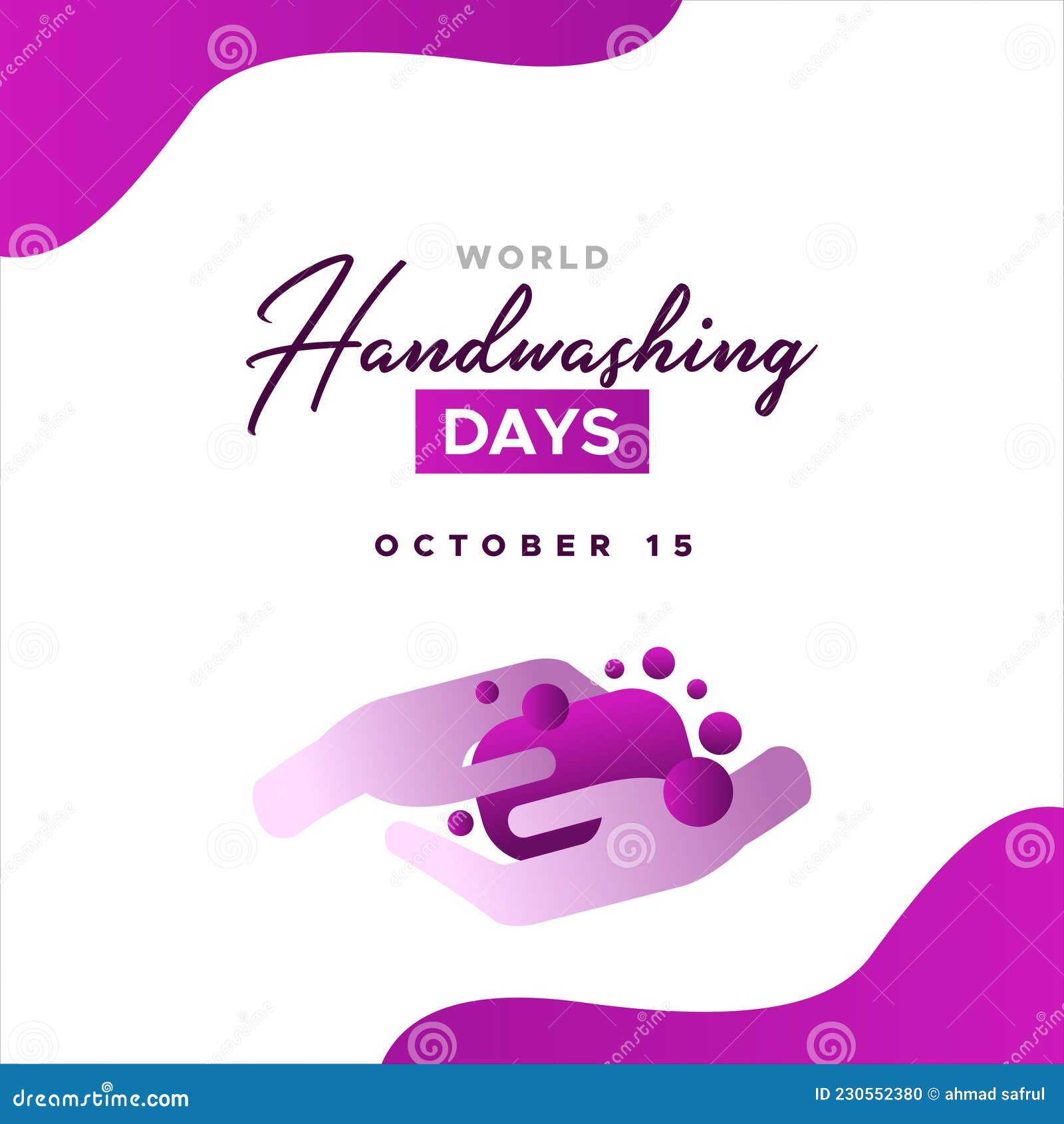 World Hand Washing Day Design Illustration Stock Vector - Illustration ...