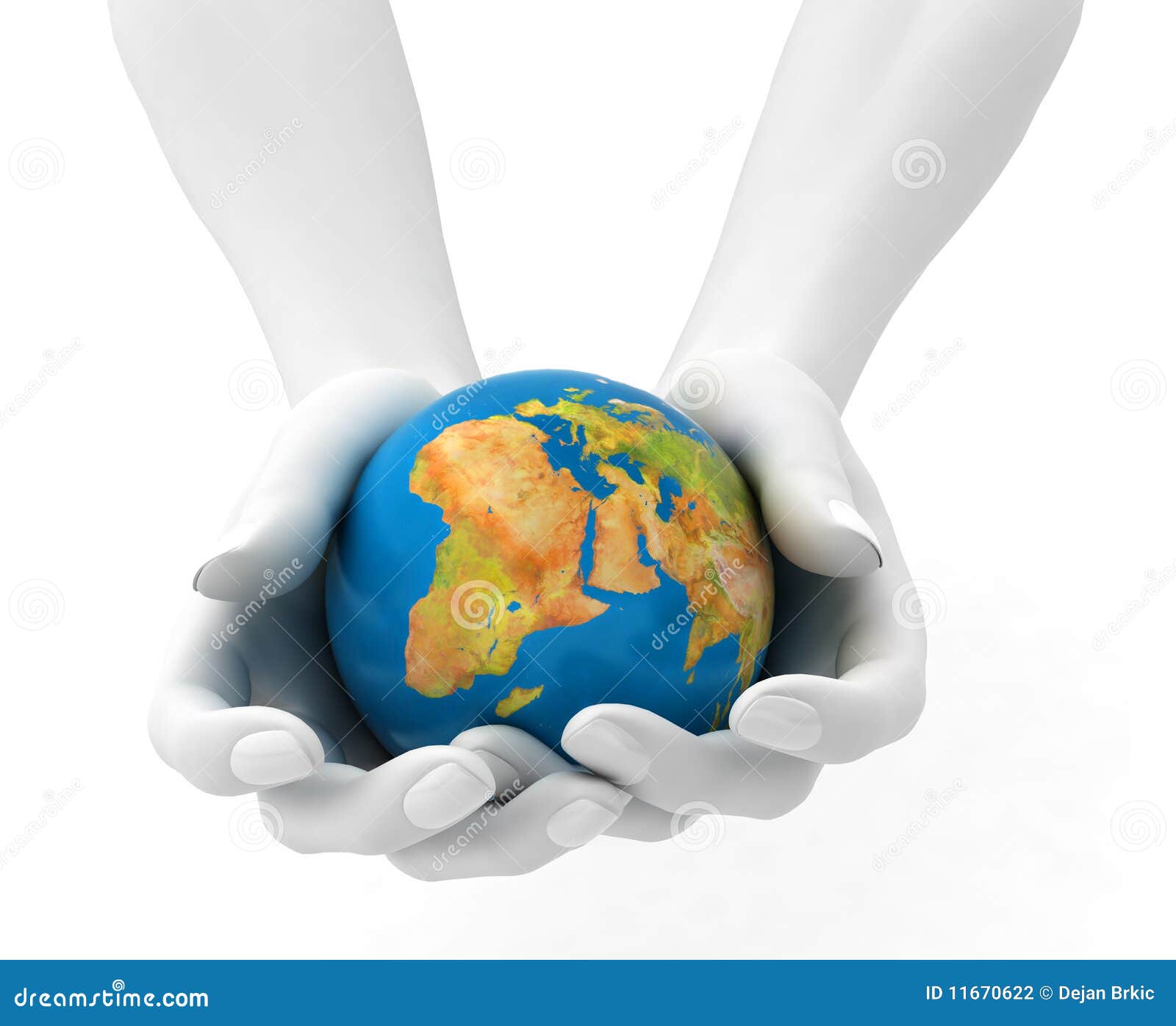 World in hands stock illustration. Illustration of life - 11670622
