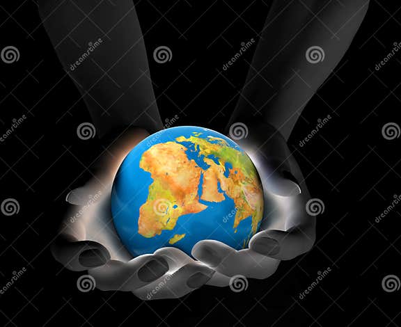 World in hands stock illustration. Illustration of body - 11670632