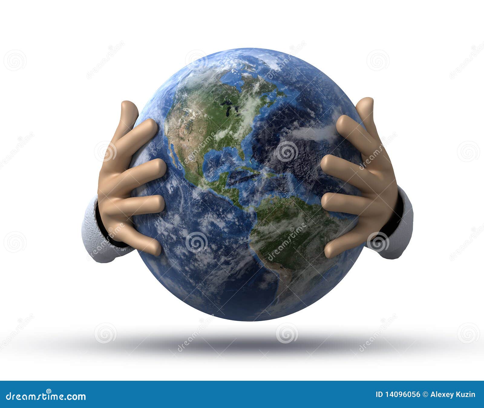 World in hands stock illustration. Illustration of planet - 14096056