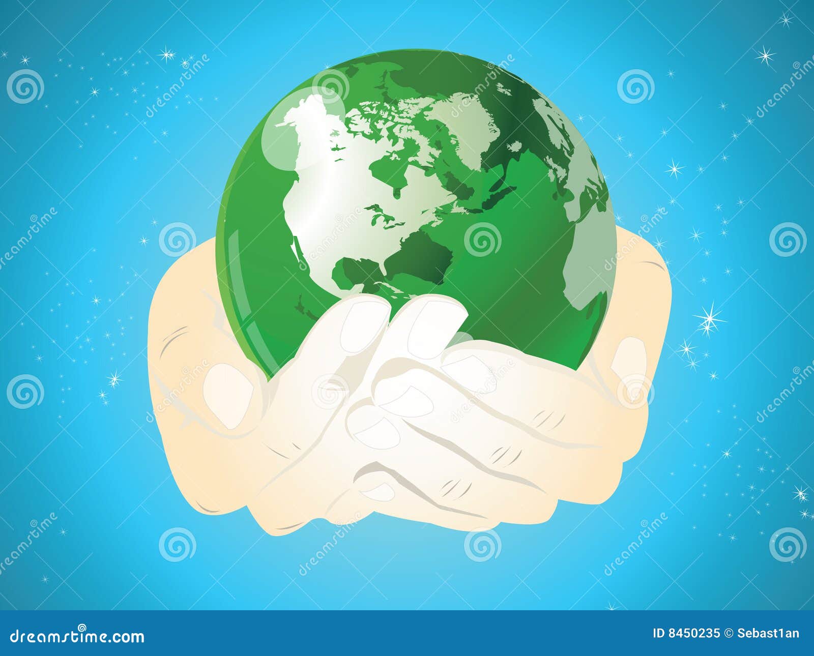 World in hands stock vector. Illustration of fear, heal - 8450235