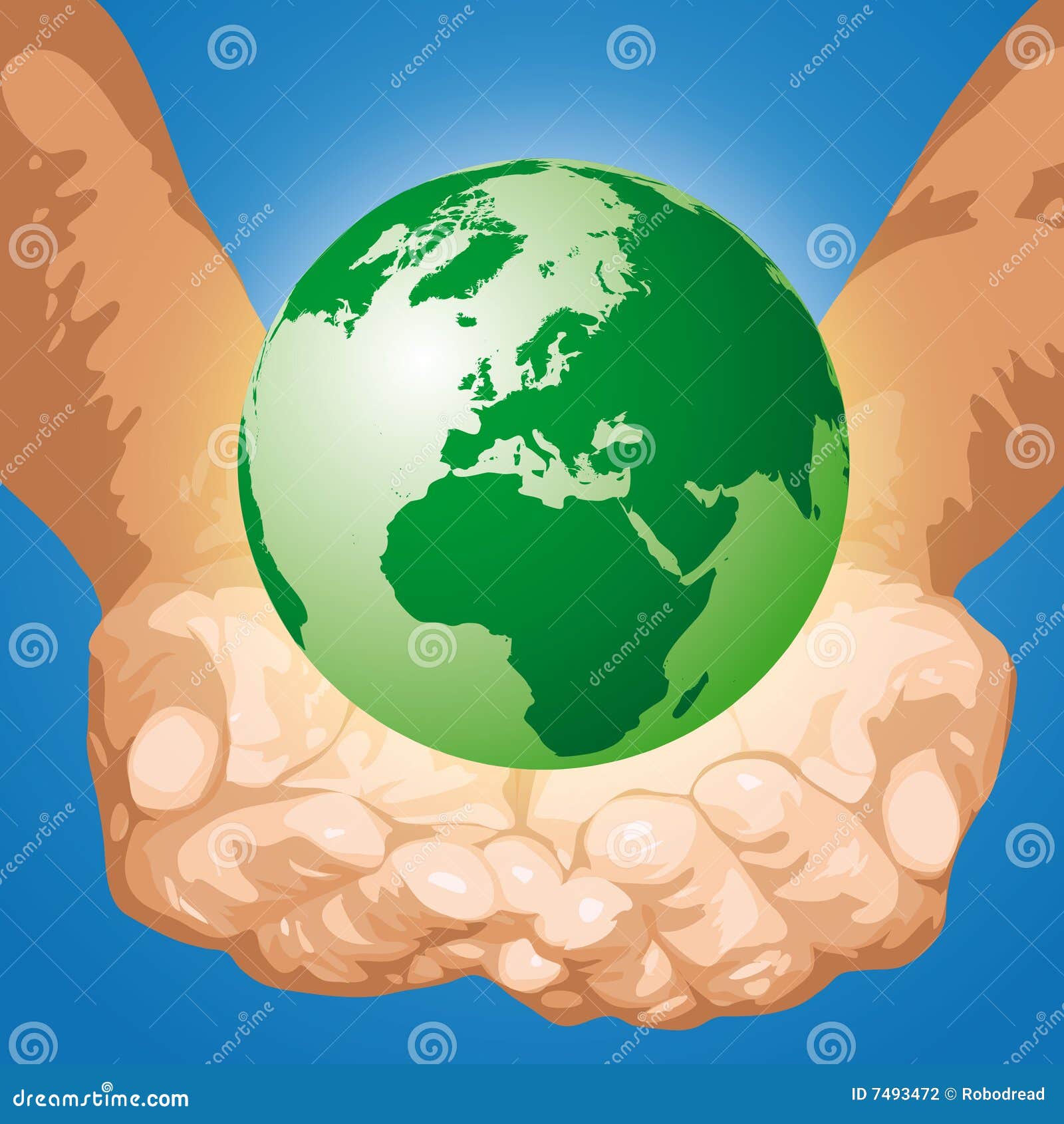 The World in the Hands (vector) Stock Vector - Illustration of ...