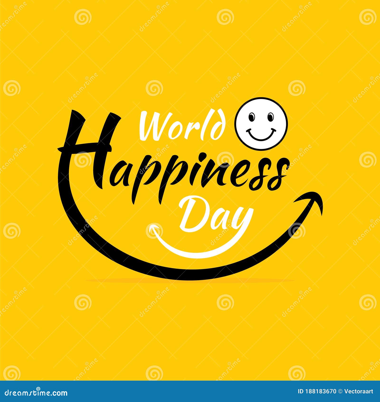 World happiness day poster stock vector. Illustration of healthy ...