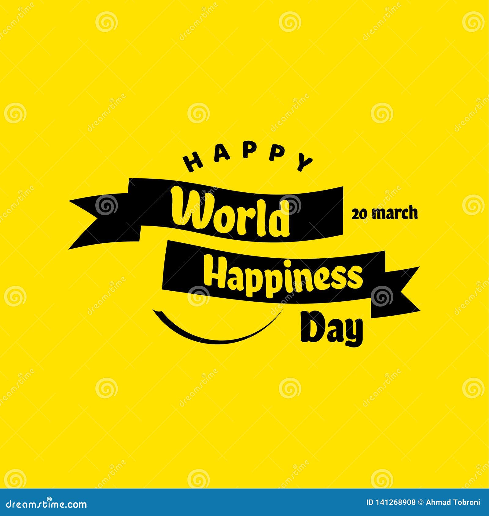 World Happiness Day Vector Template Design Illustration Stock Vector - Illustration of festival ...