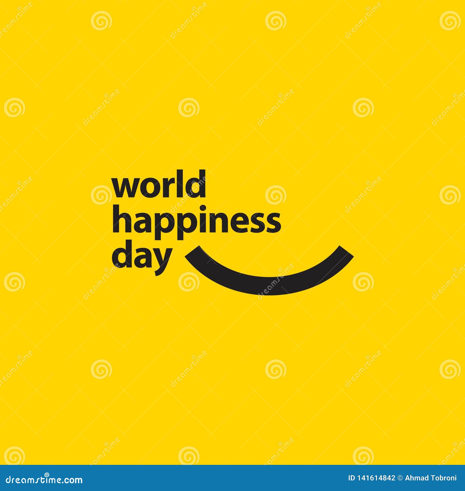 World Happiness Day Vector Template Design Illustration Stock Vector - Illustration of world ...