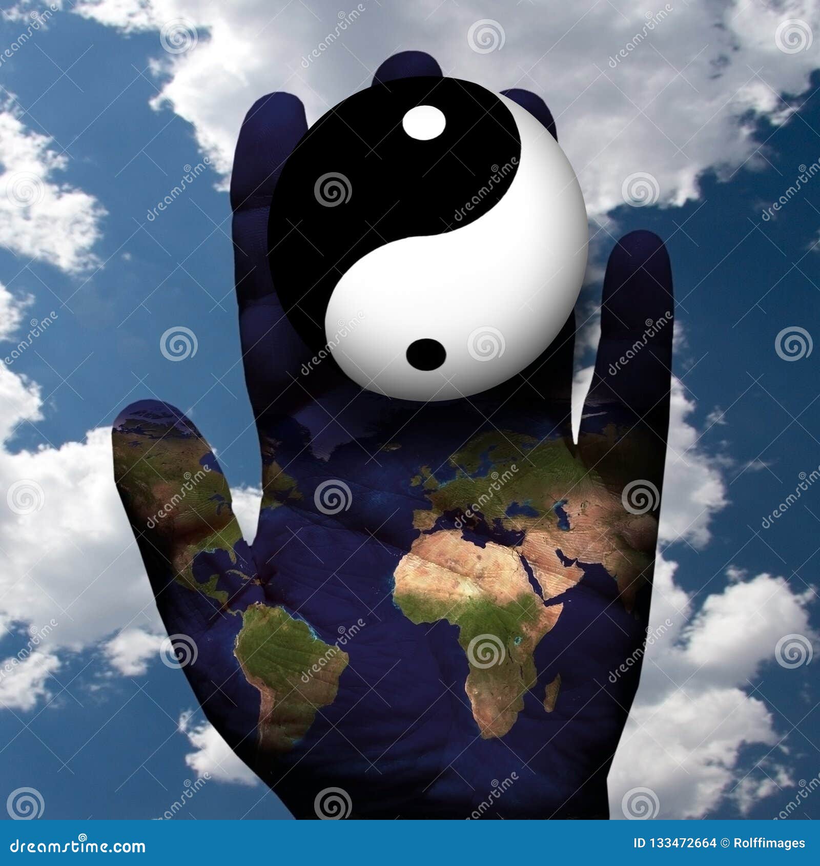 World Harmony. Yin - Yang stock illustration. Illustration of life ...