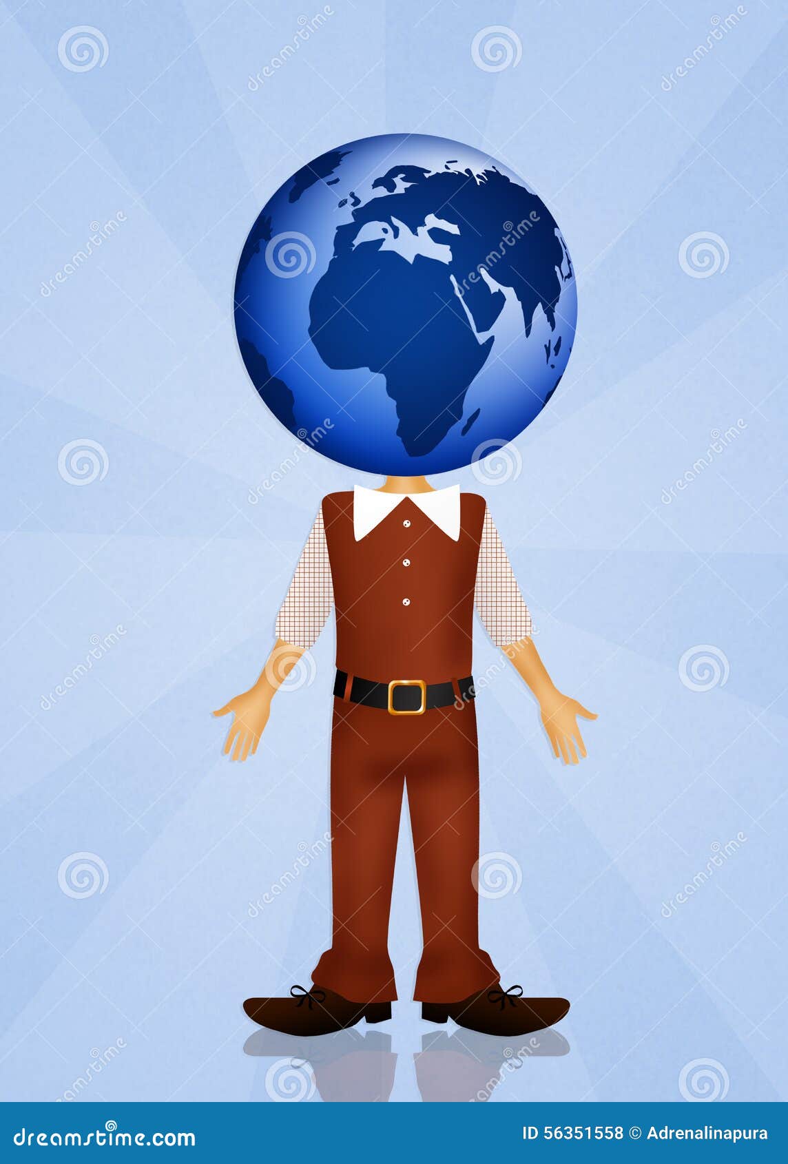 The world in head stock illustration. Illustration of geography - 56351558