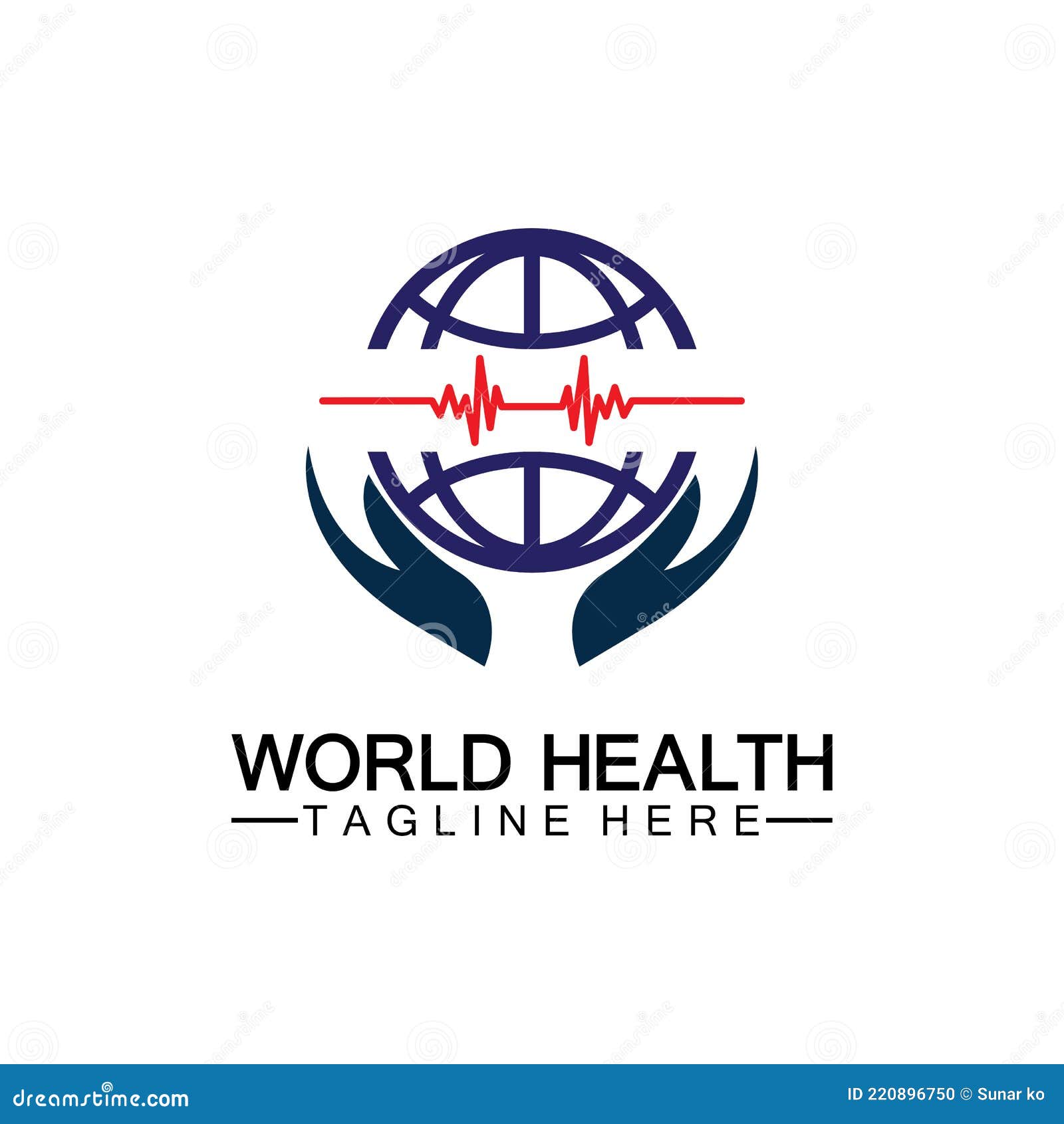 World Health Logo Vector Illustration Design Template Stock Vector ...
