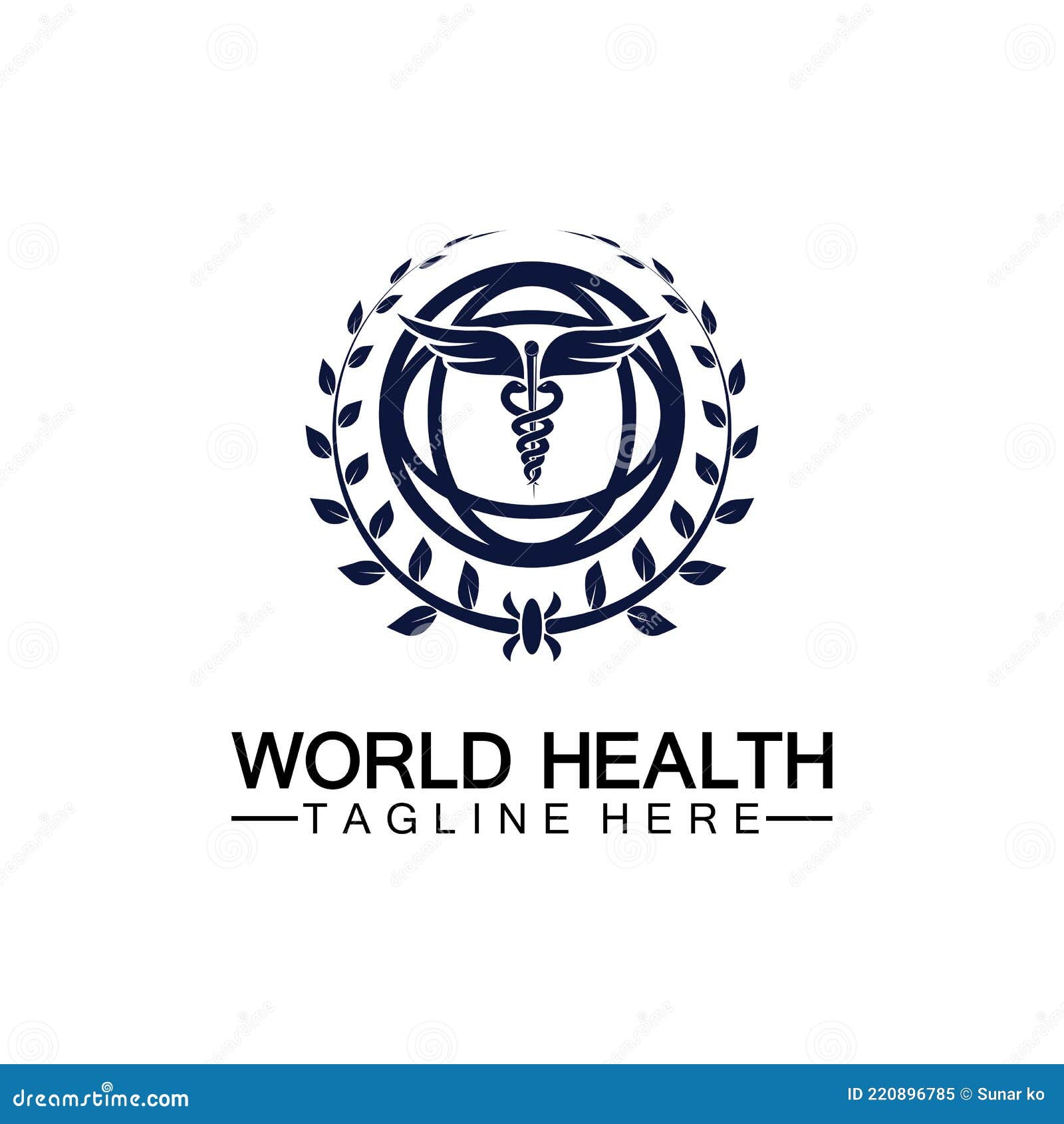 World Health Logo Vector Illustration Design Template Stock Vector ...