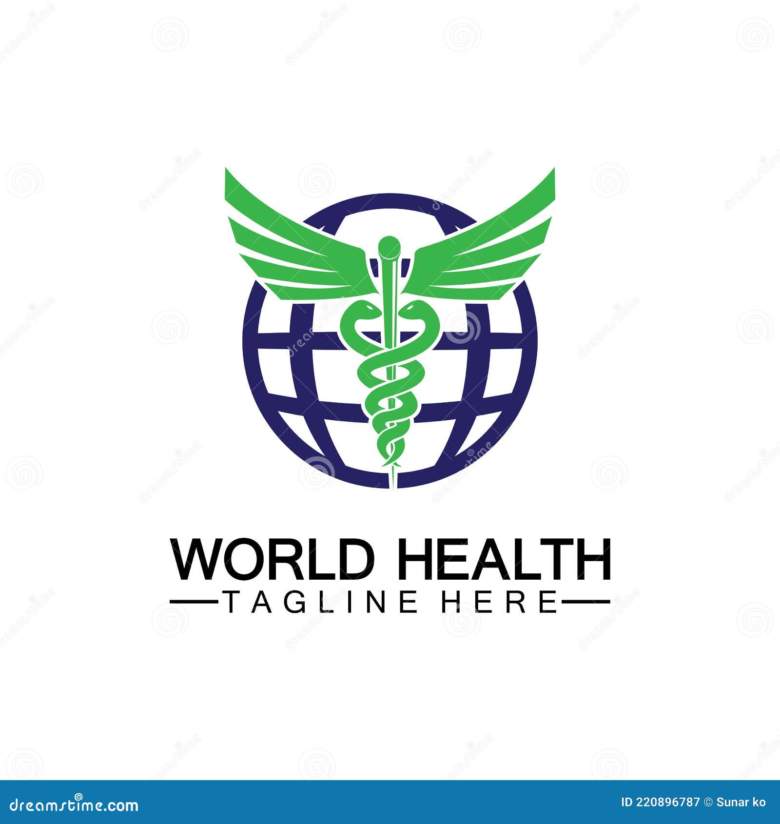 World Health Logo Vector Illustration Design Template Stock Vector ...