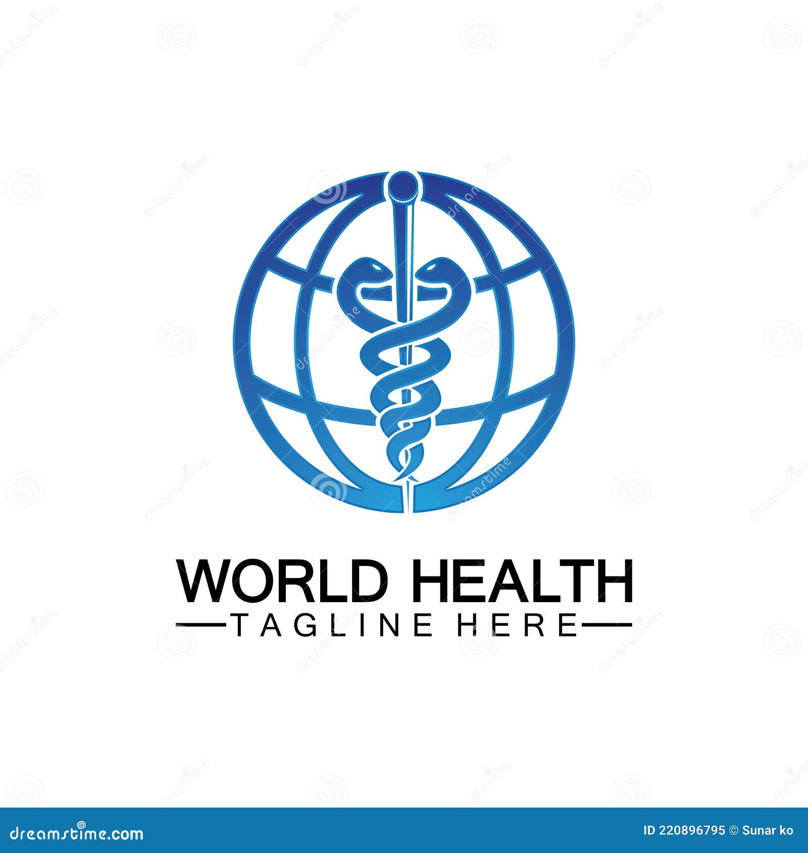 World Health Logo Vector Illustration Design Template Stock Vector ...