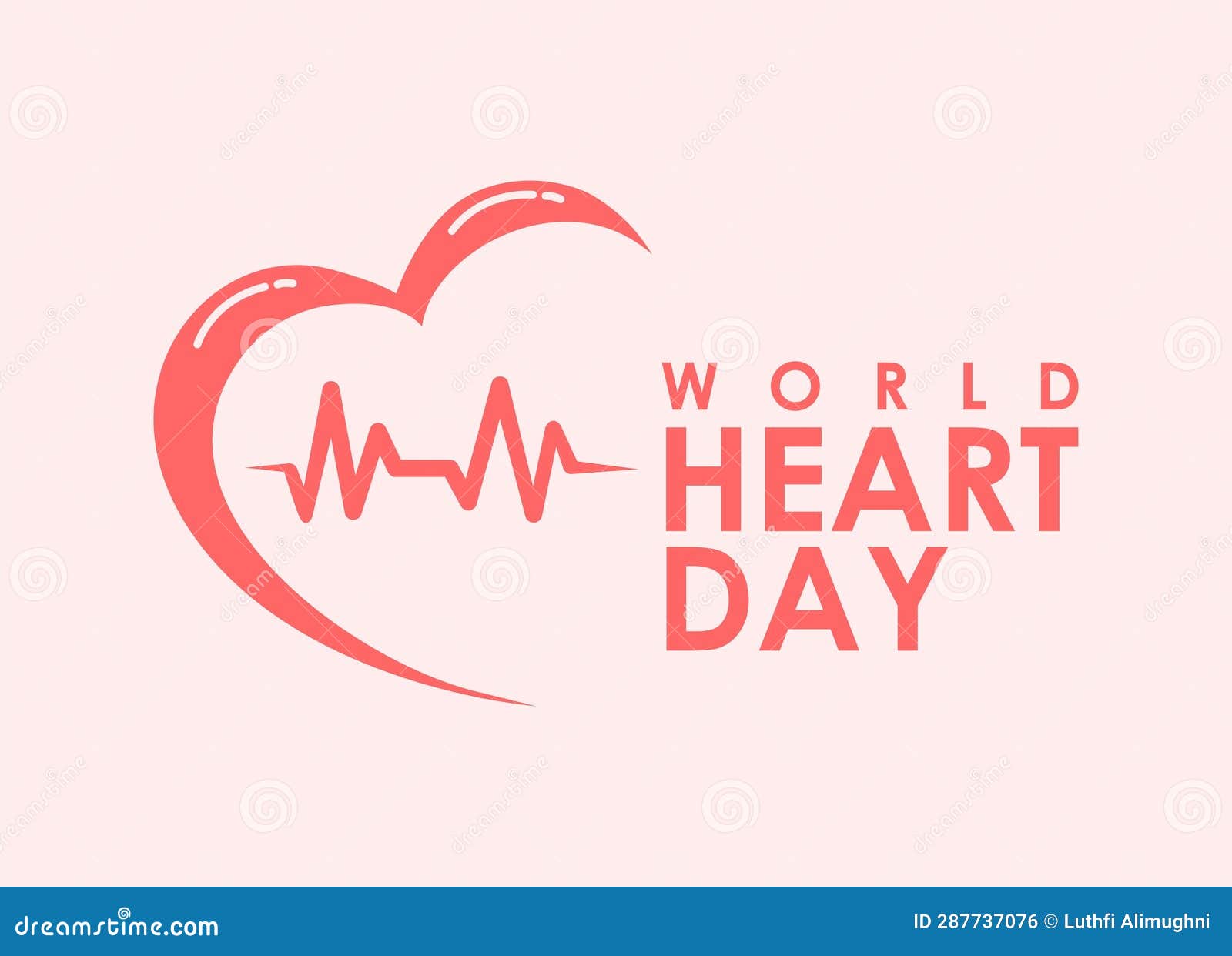 World Heart Day Background Vector Stock Illustration - Illustration of ...