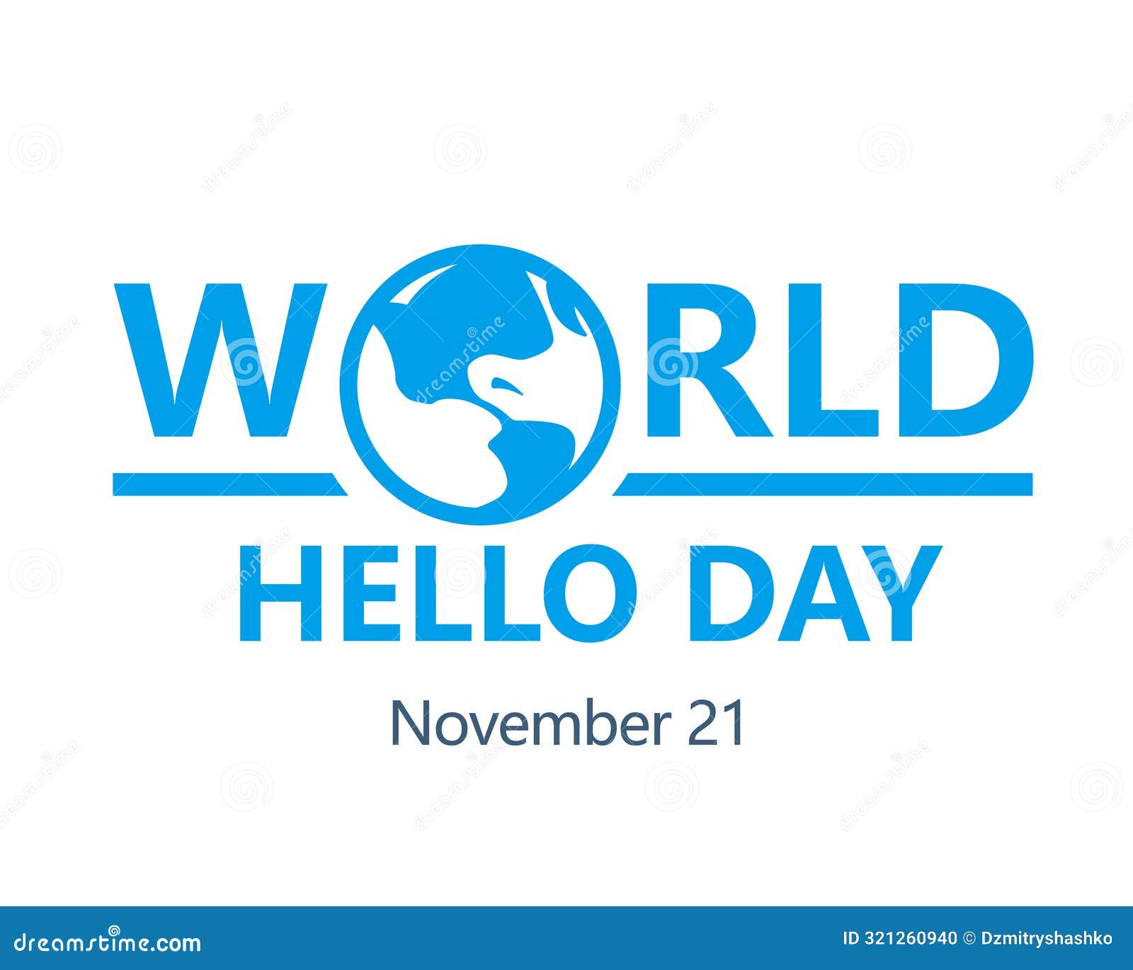 World Hello Day design stock vector. Illustration of graphic - 321260940