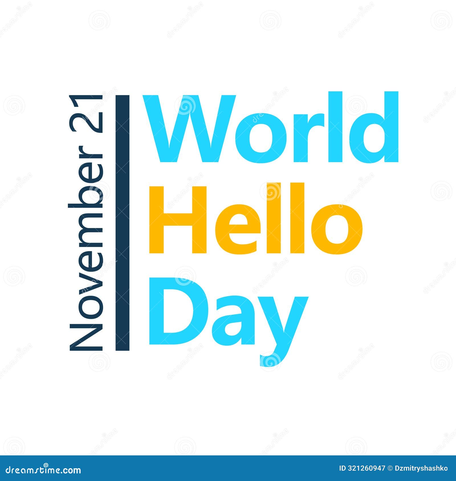 World Hello Day design stock vector. Illustration of banner - 321260947