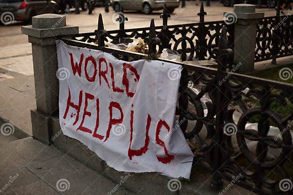 `world Help Us` War in Ukraine 2022 Editorial Photography - Image of ...