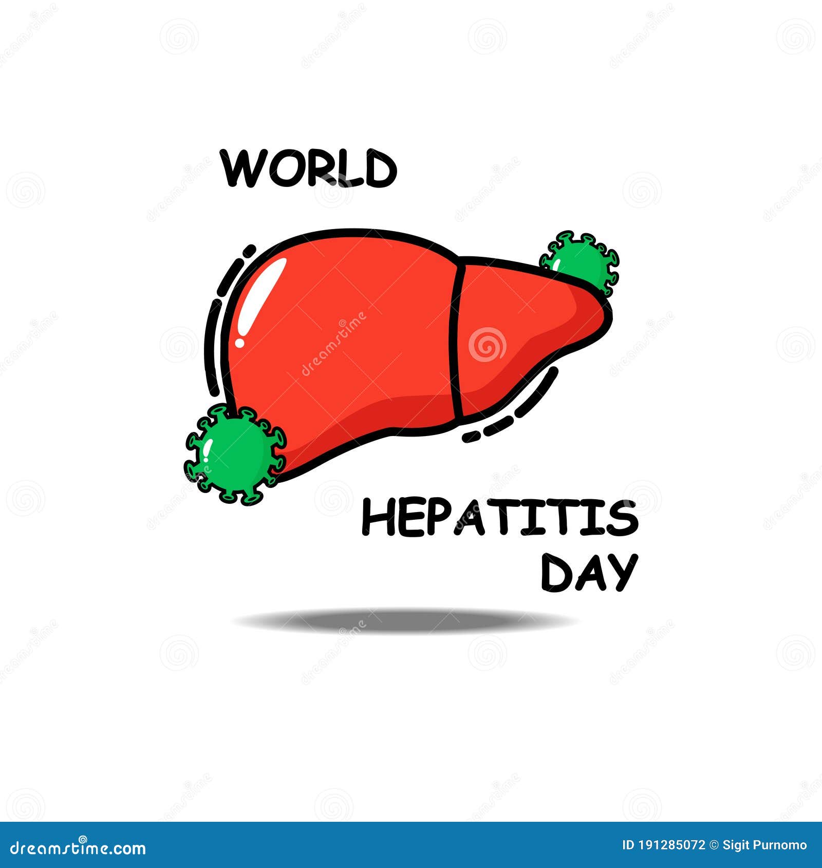 World Hepatitis Day Cartoon Illustration Stock Vector - Illustration of ...