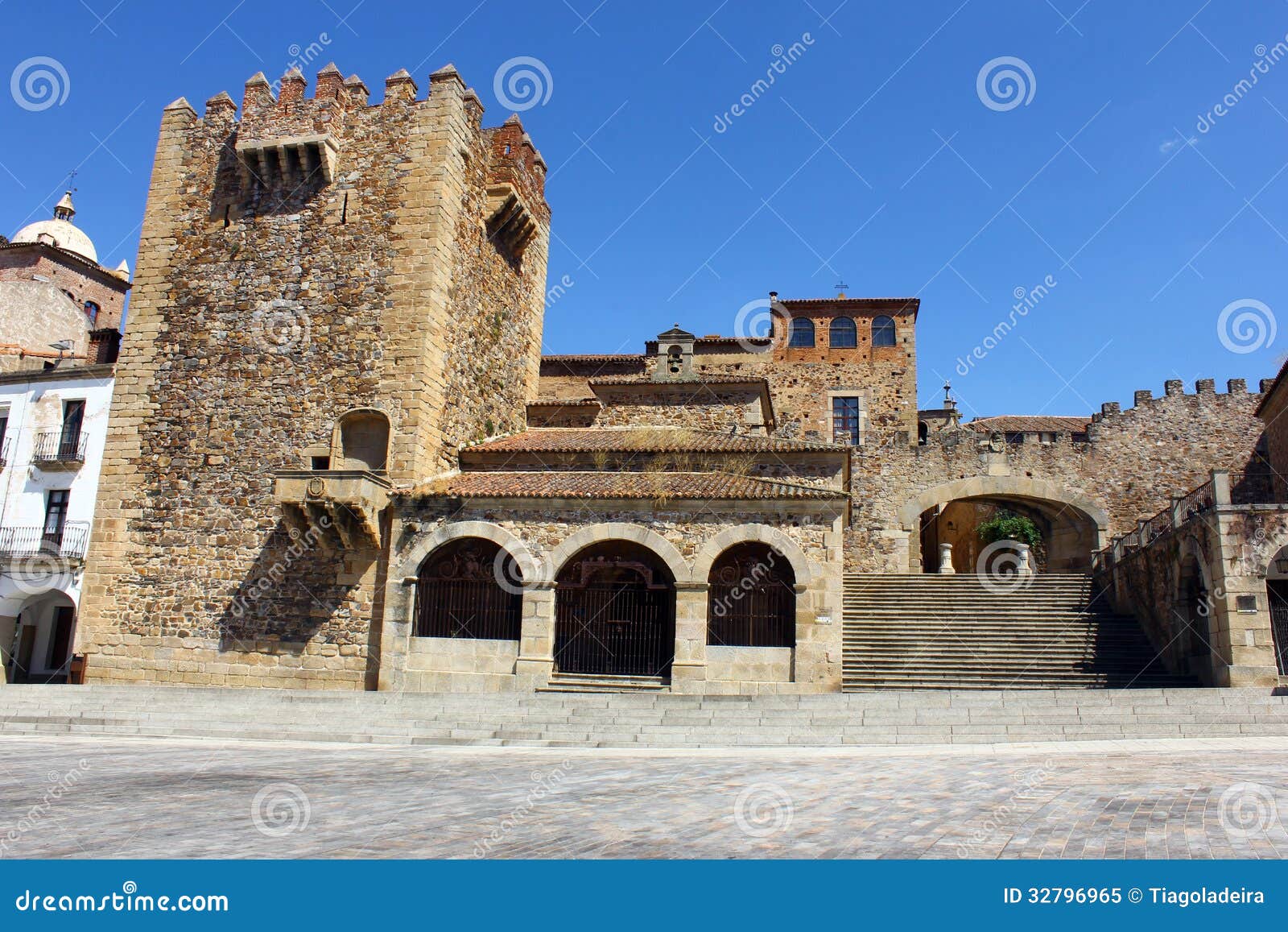 World Heritage Caceres at Spain Stock Image - Image of spain, yellow ...