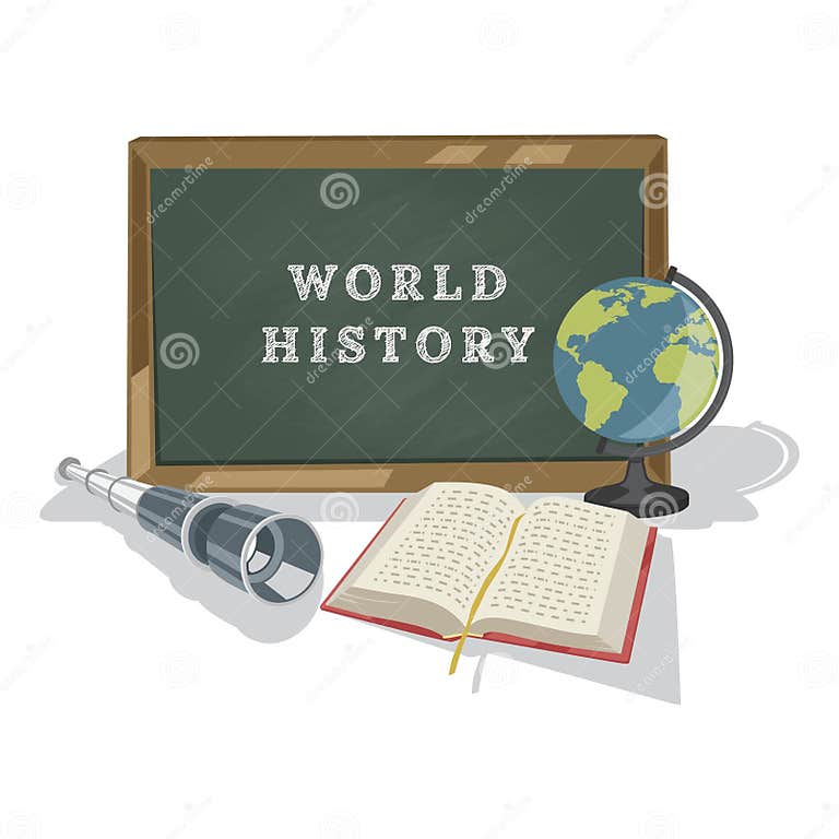 World History Concept Design. Vector Illustration Decorative Design ...