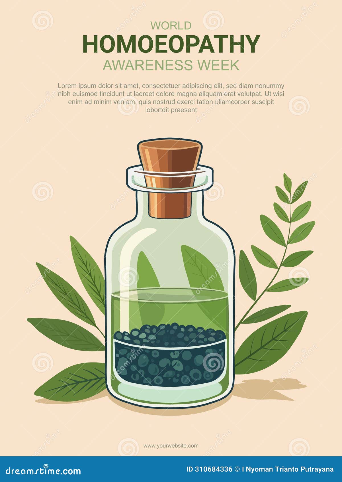 World Homoeopathy Awareness Week Background Vector Illustration ...