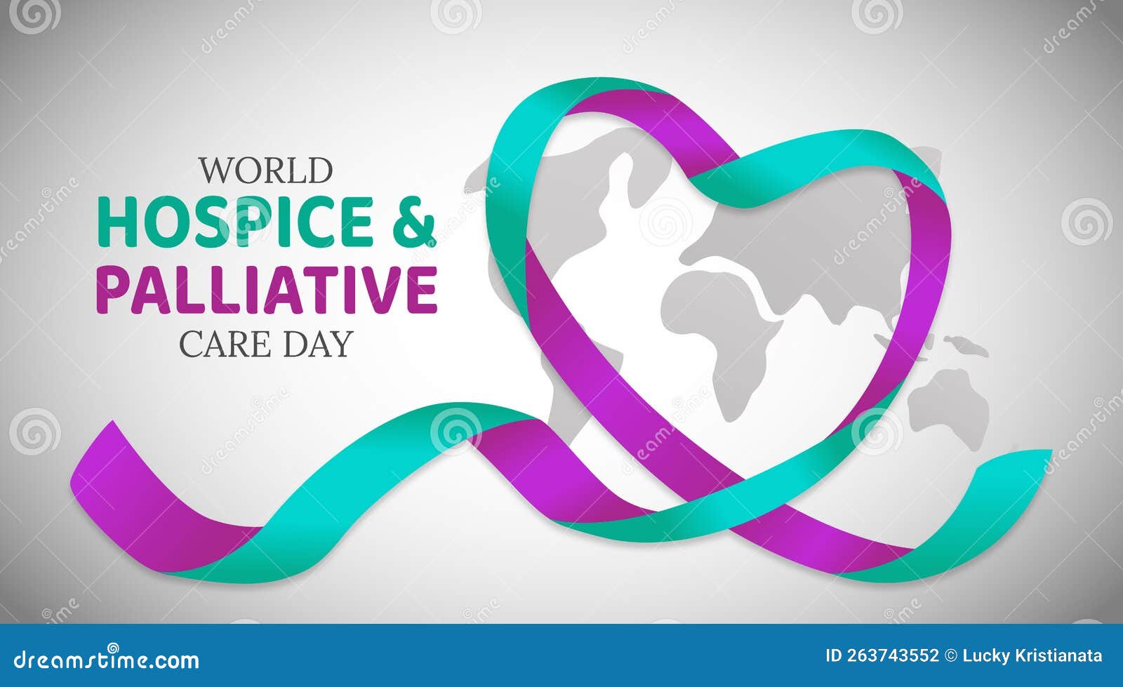 World Hospice And Palliative Care Day Concept 2 Stock Illustration