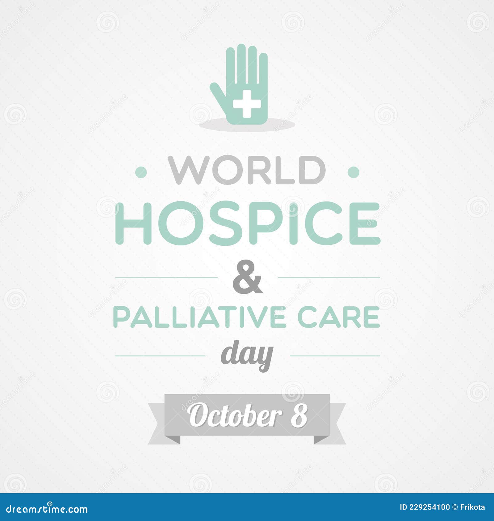 Hospice And Palliative Care Month Awareness Ribbon Cartoon Vector ...