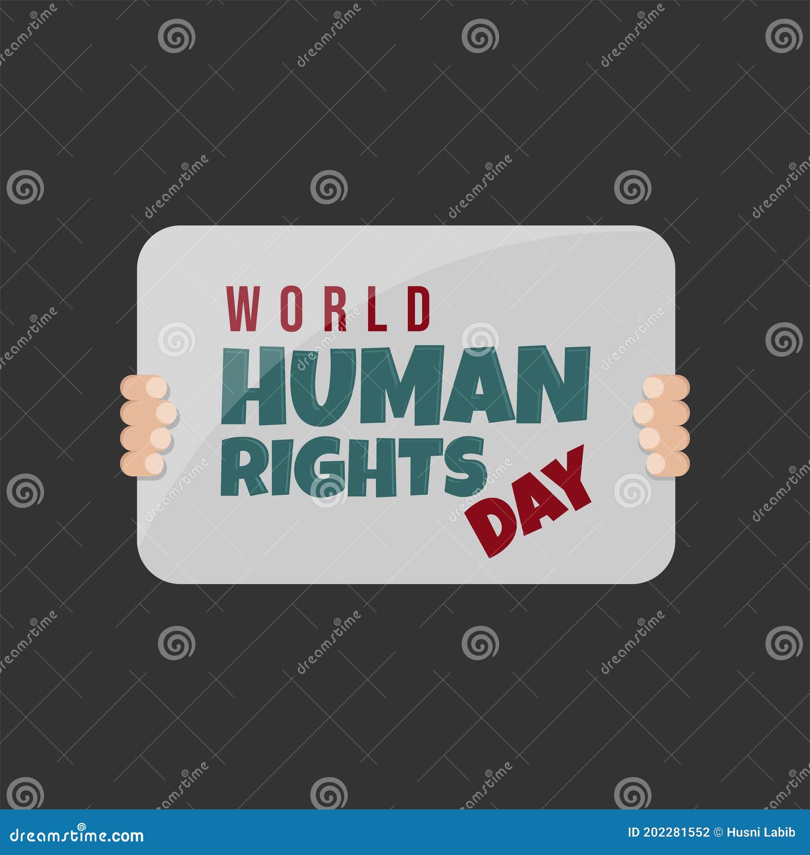 World Human Rights Day stock vector. Illustration of declaration ...