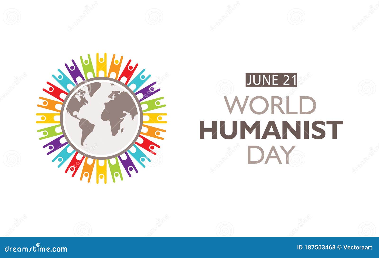 World humanist day poster stock vector. Illustration of humanistic ...