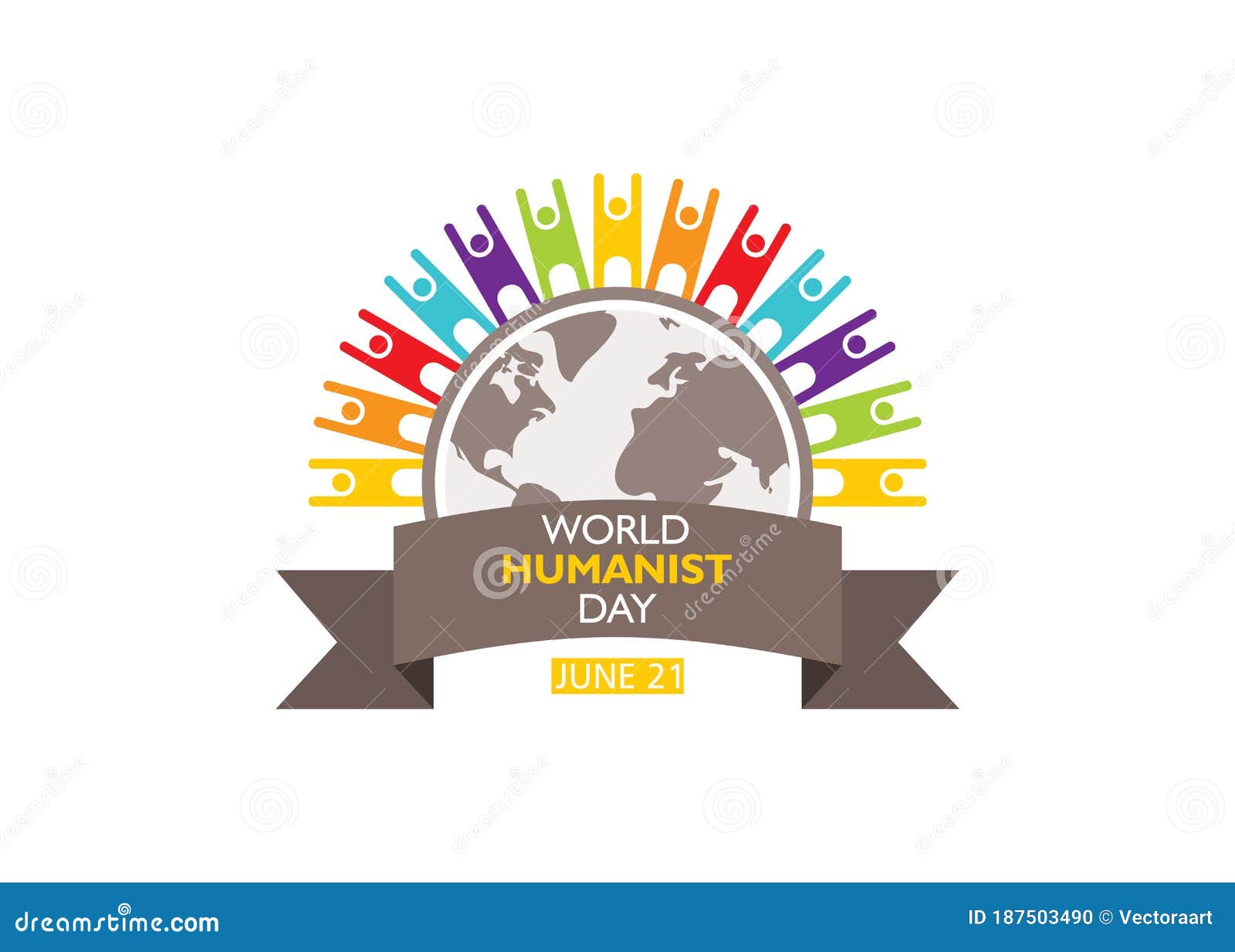 World humanist day poster stock vector. Illustration of holiday - 187503490
