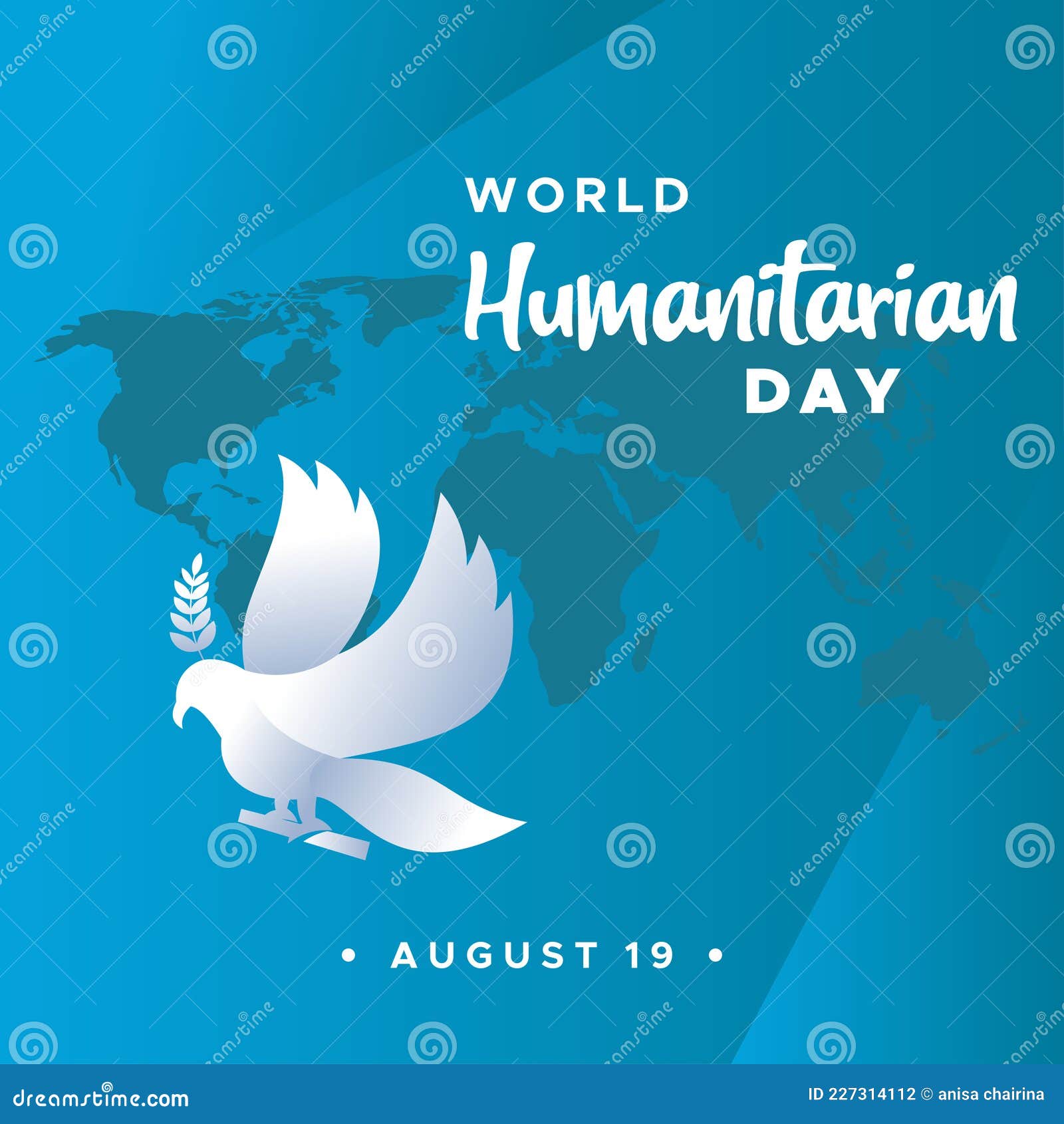 World Humanitarian Day Background Design Stock Vector - Illustration of ...