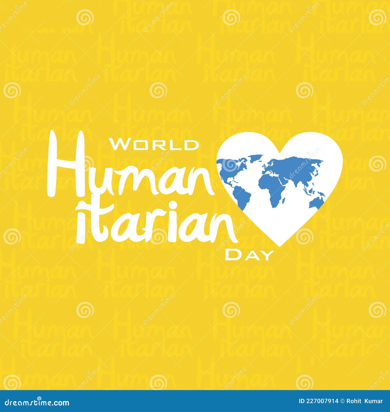 World Humanitarian Day Poster Design Stock Illustration - Illustration ...