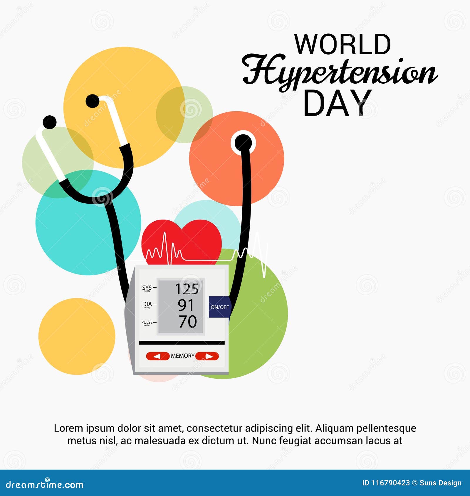 World Hypertension Day. stock illustration. Illustration of awareness ...