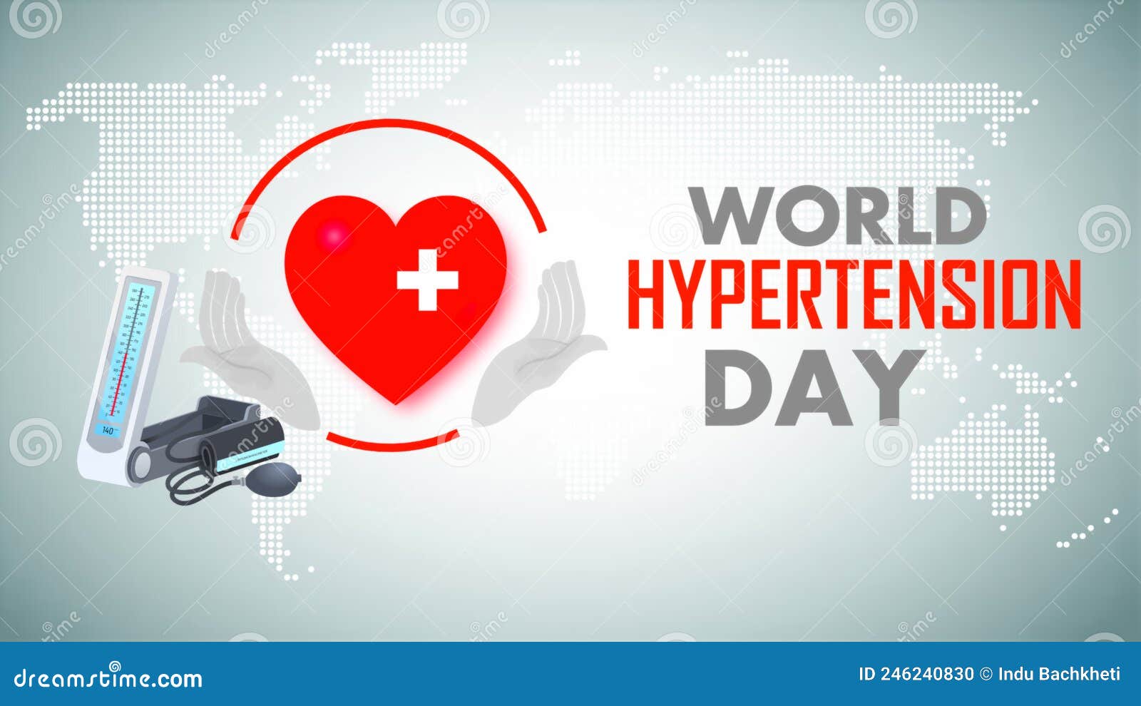 World Hypertension Day 17 May Stock Illustration - Illustration of ...