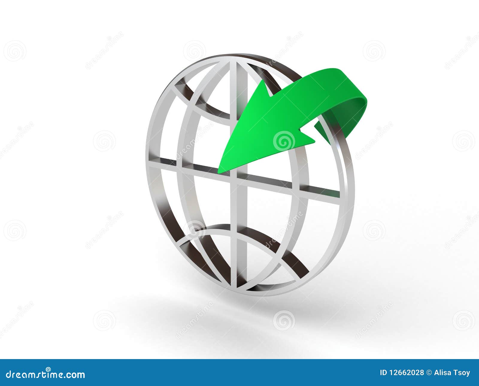 World icon and arrow stock illustration. Illustration of symbol - 12662028