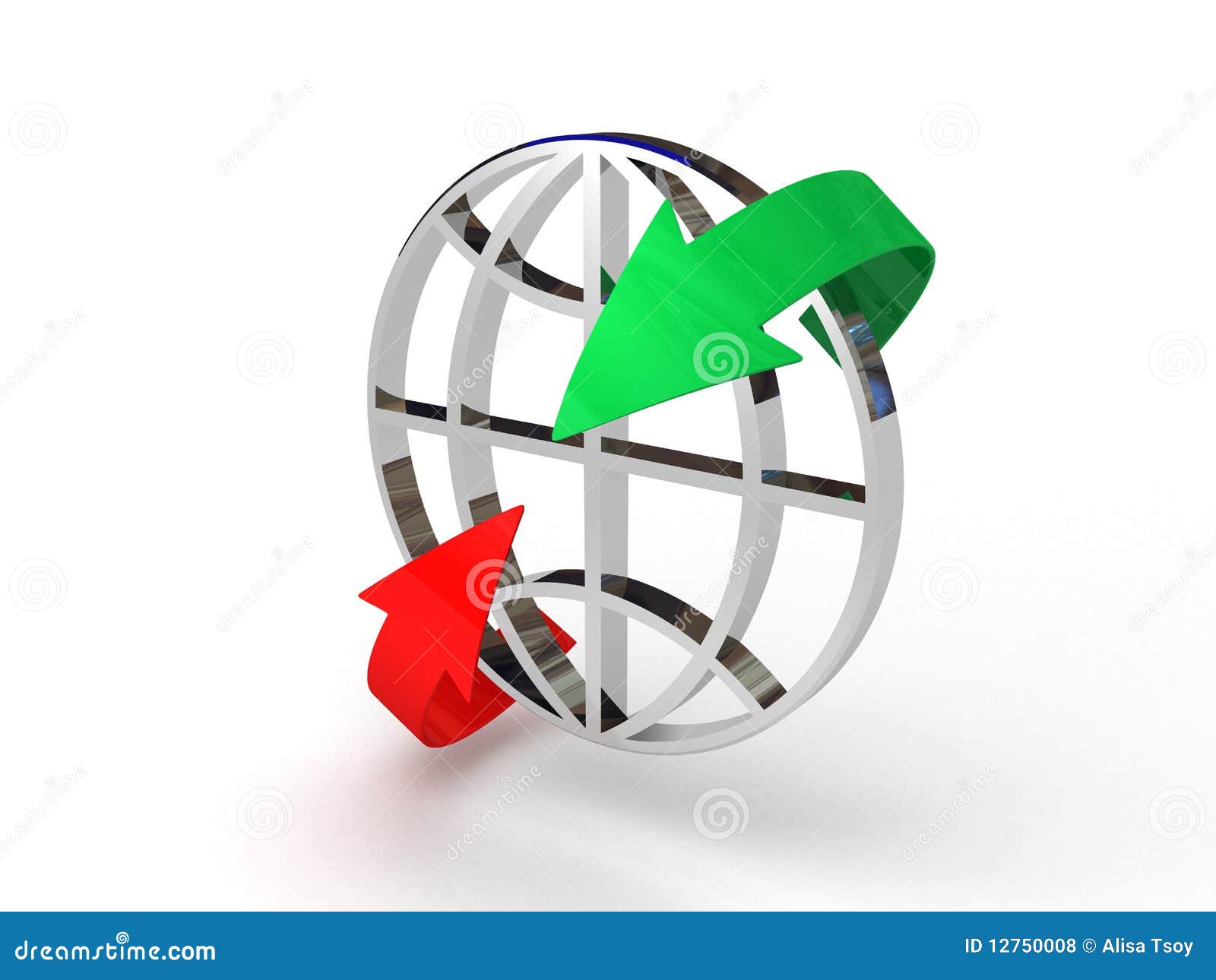 World icon and arrows stock illustration. Illustration of world - 12750008