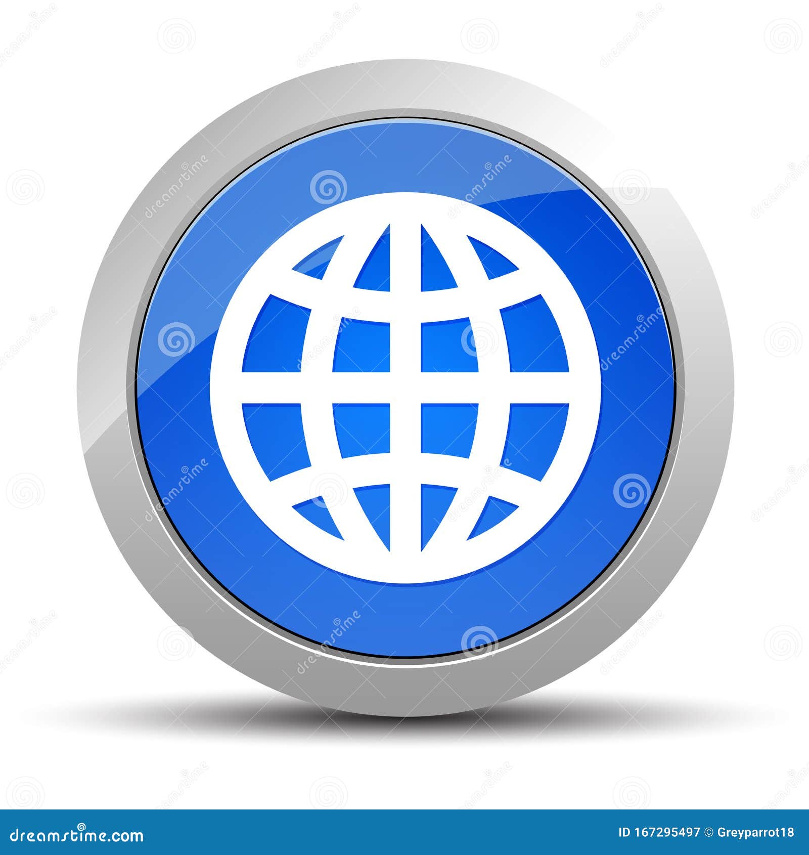 World Icon Blue Round Button Illustration Stock Illustration ...