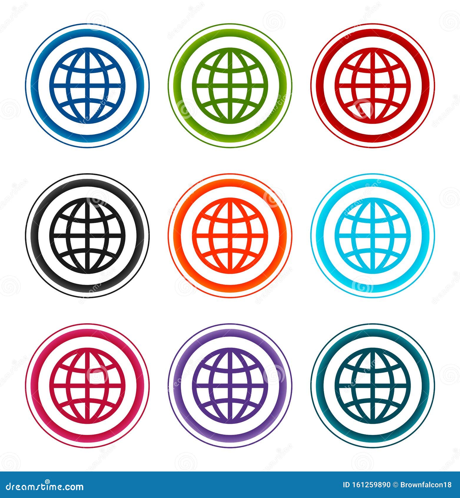 World Buttons Vector Illustration | CartoonDealer.com #7253360
