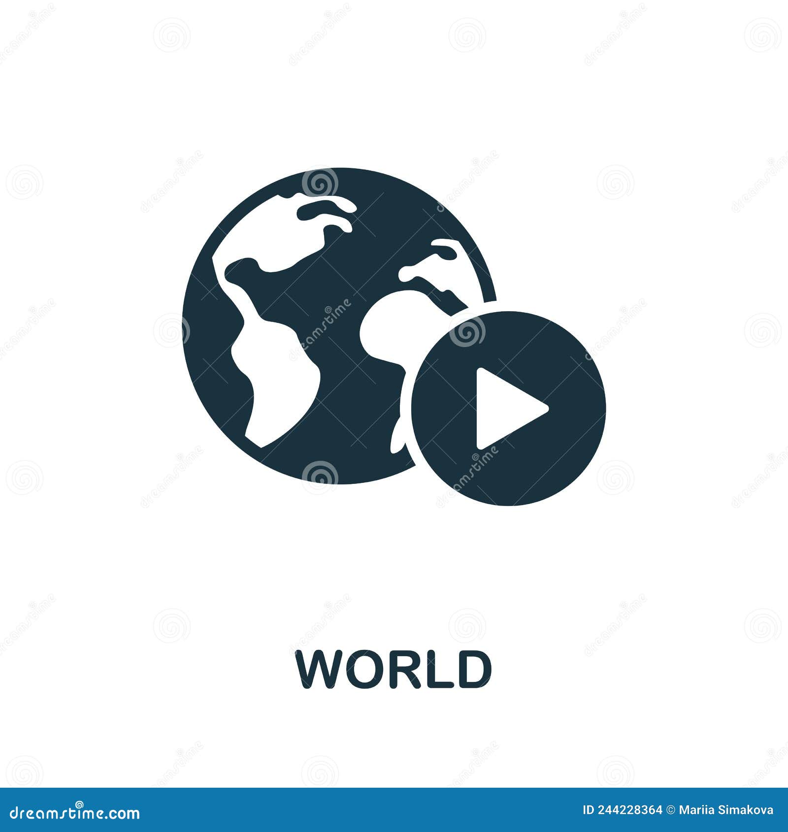 World Icon. Monochrome Simple World Icon for Templates, Web Design and ...