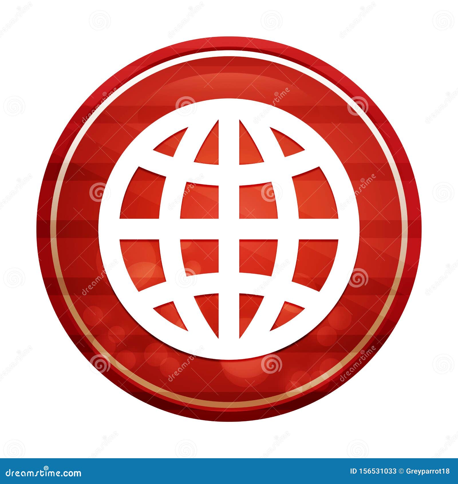 World Icon Realistic Diagonal Motion Red Round Button Illustration ...