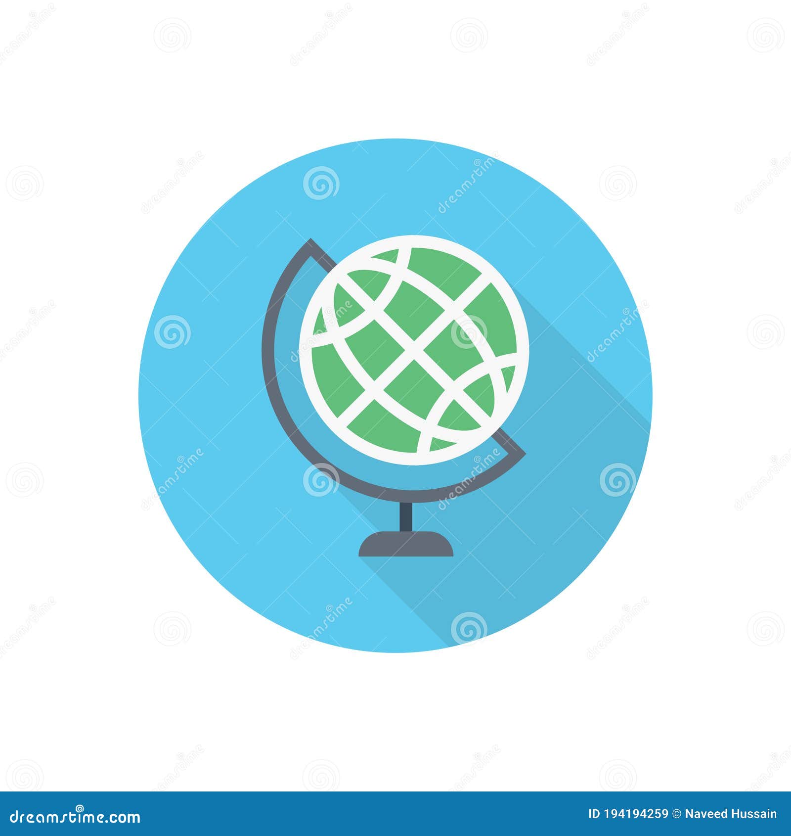 World flat color icon stock vector. Illustration of simple - 194194259