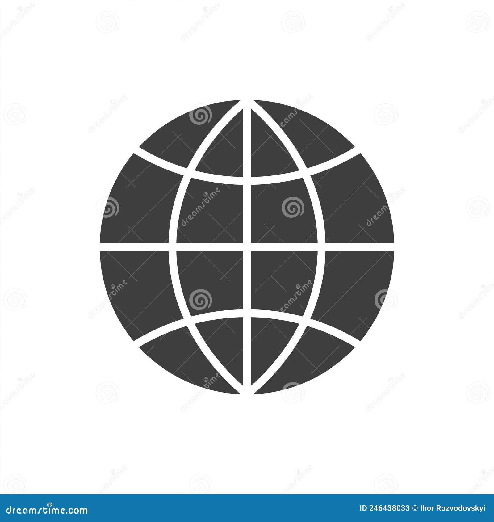 World Icon on a White Background. Vector Image Stock Illustration ...