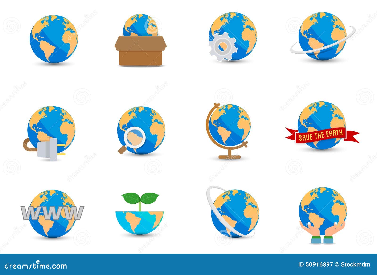 World Icons Set stock vector. Illustration of collection - 50916897