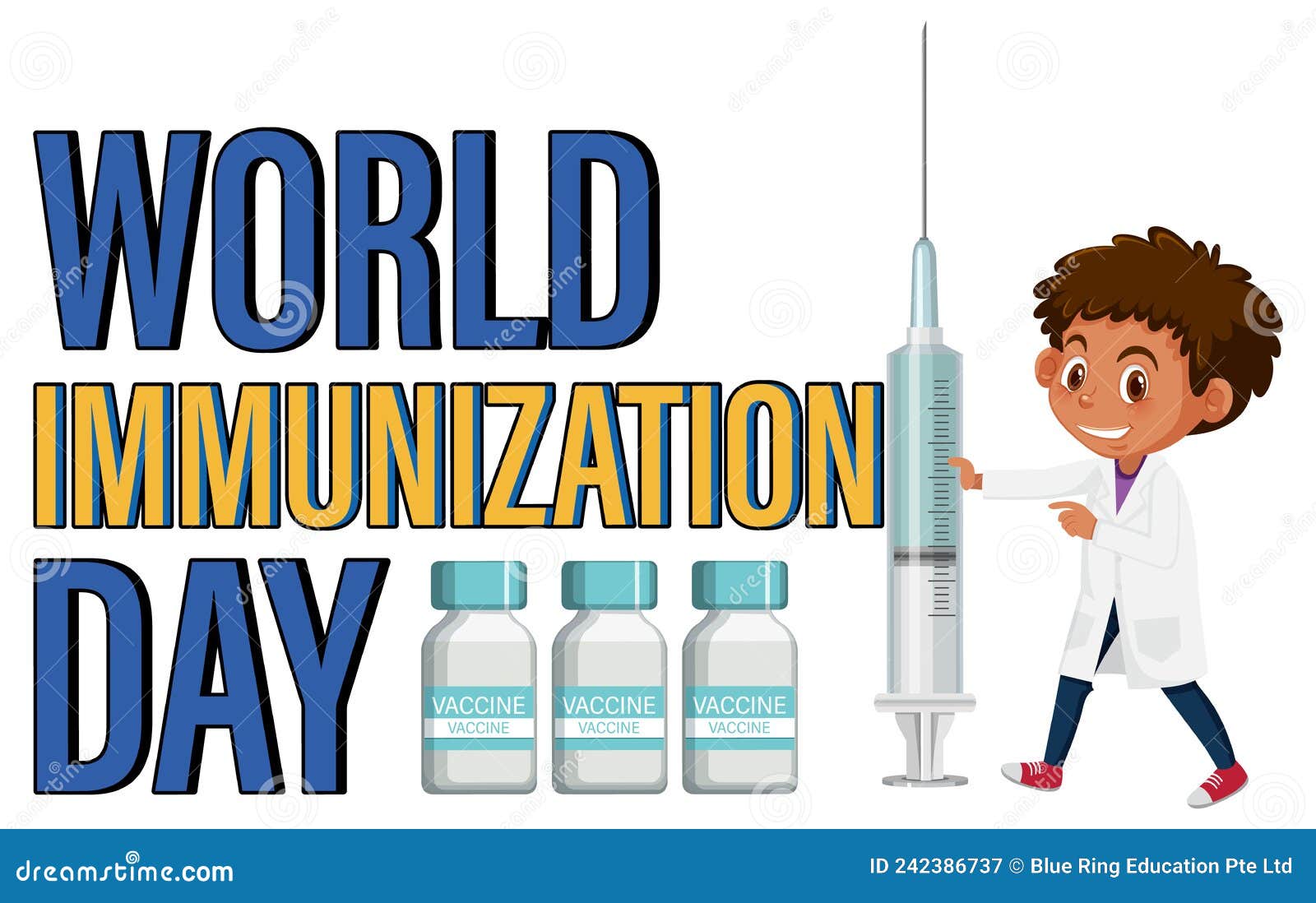 World Immunization Day Banner Design Stock Vector - Illustration of ...