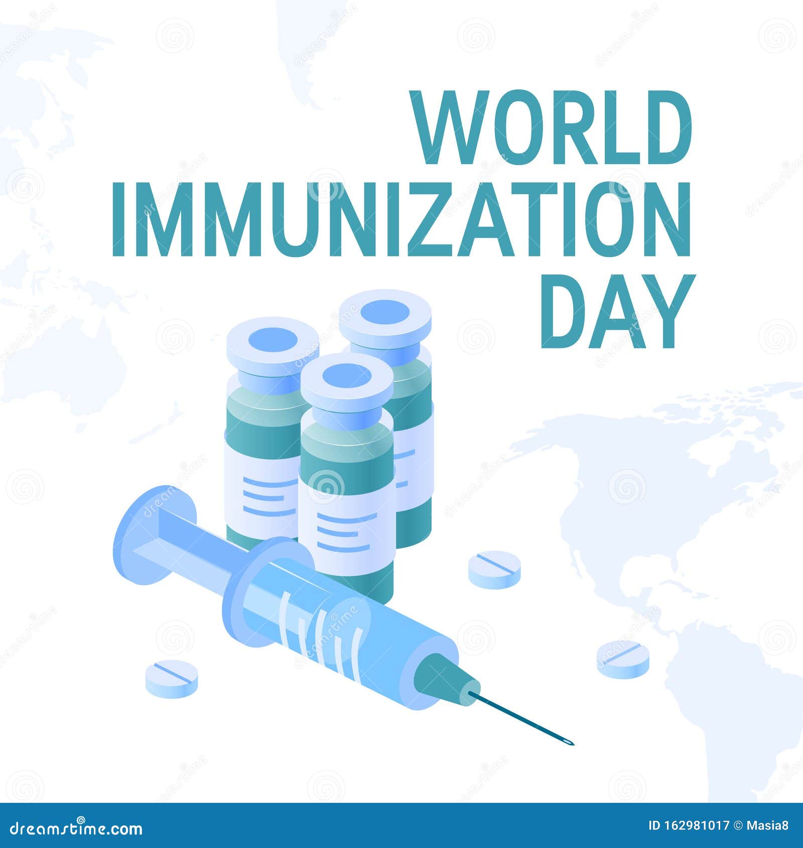 World Immunization Campaign Concept Design Vector Illustration ...