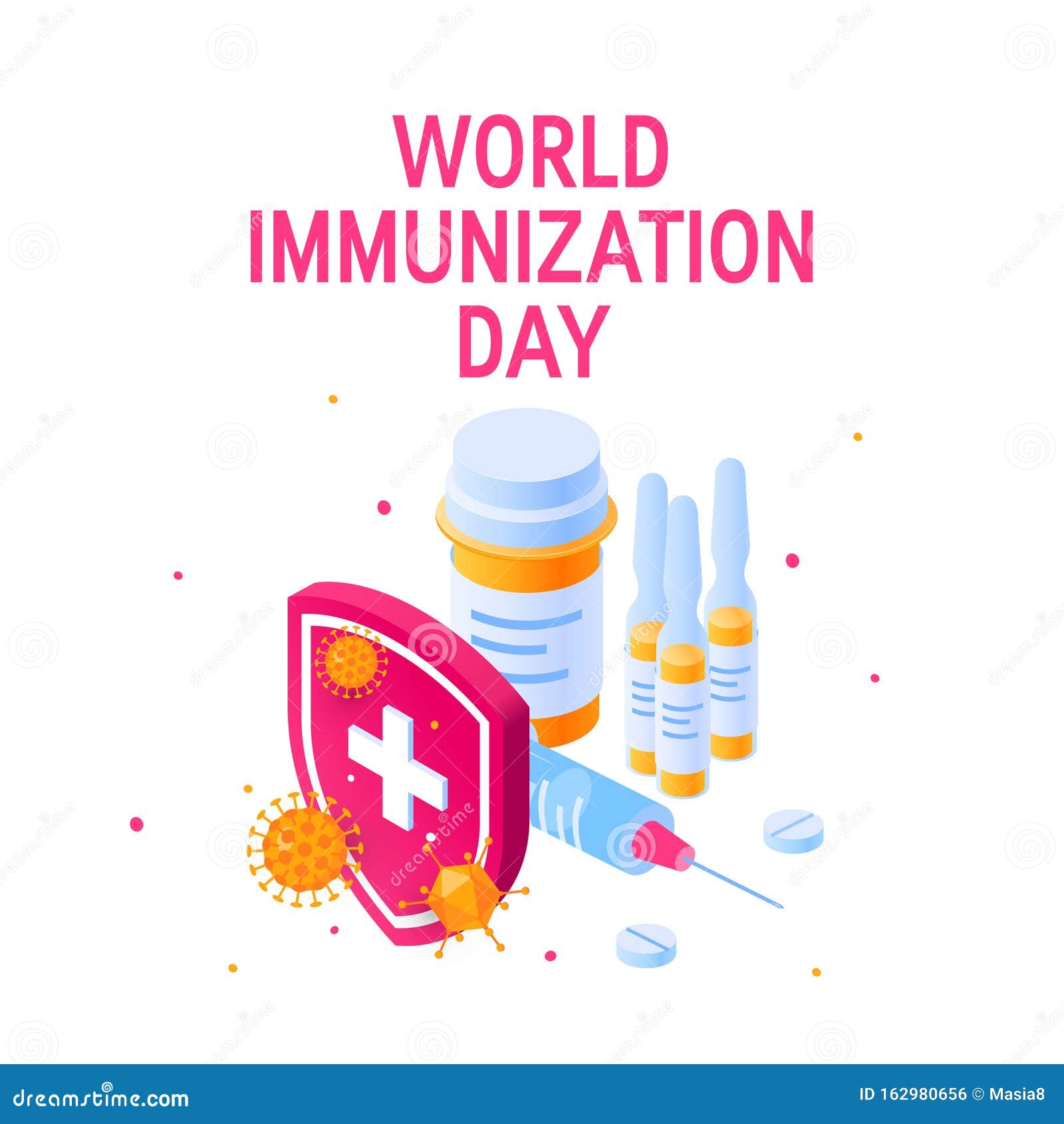 World Immunization Day Concept, Vector Flat Style Stock Vector ...